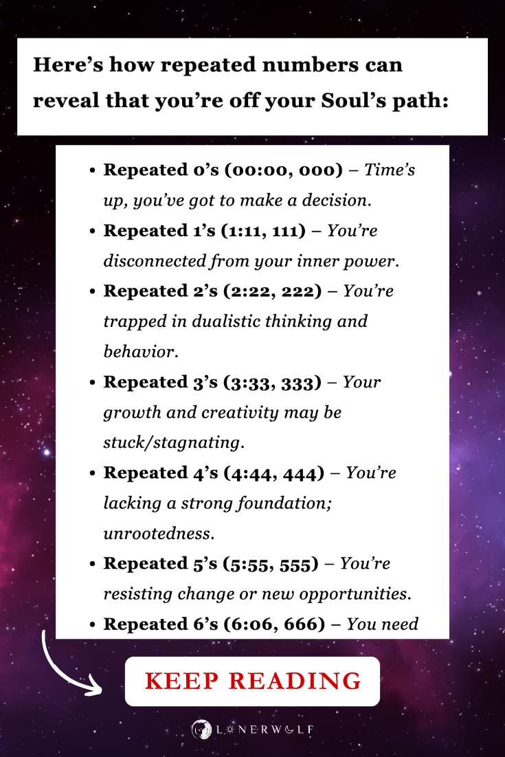 Why Repeated Numbers Can Be Negative Synchronicities on Your Soul's ...